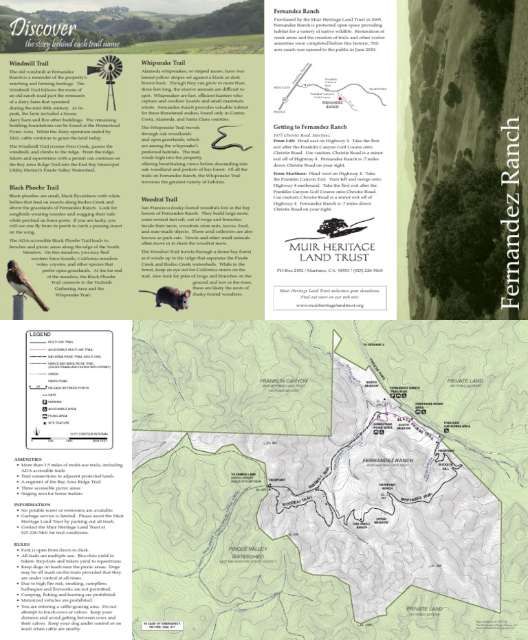 Fernandez Ranch Brochure & Trail Guide | PDF | Trail | California