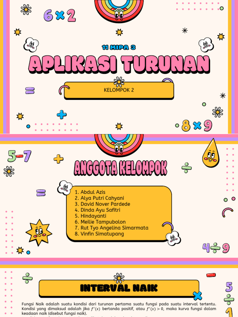 Aplikasi Turunan Kelompok 2 - 11 Mipa 3 | PDF