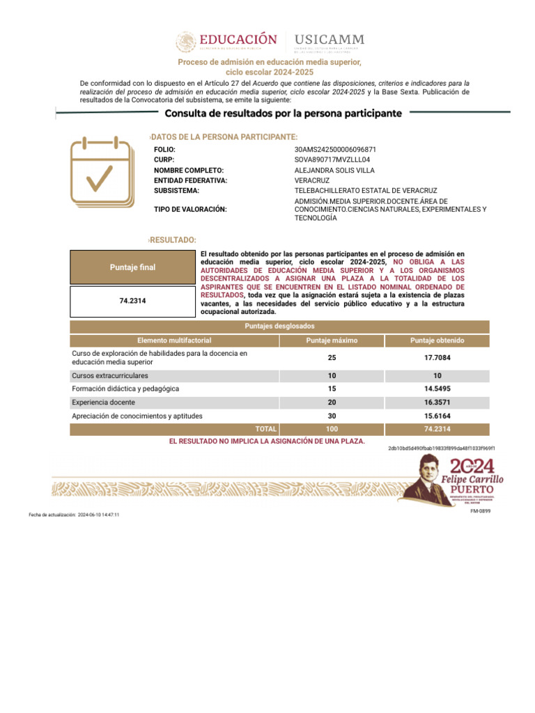 Resultados Usicam | PDF