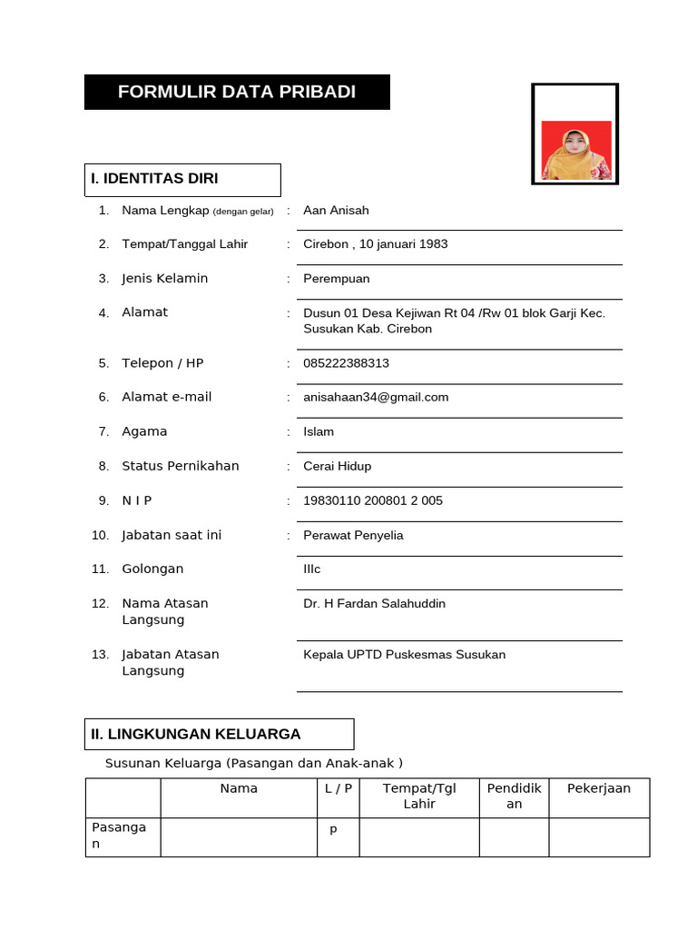 Form-Drh Aan Fix | PDF