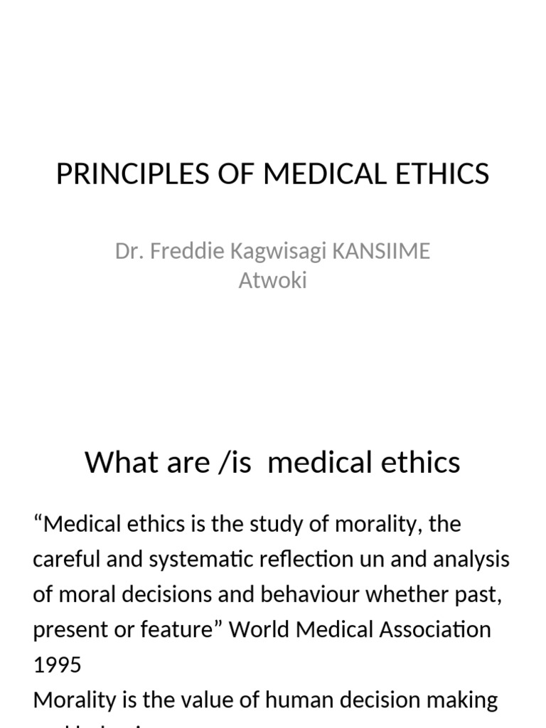 Principles of Medical Ethics | PDF