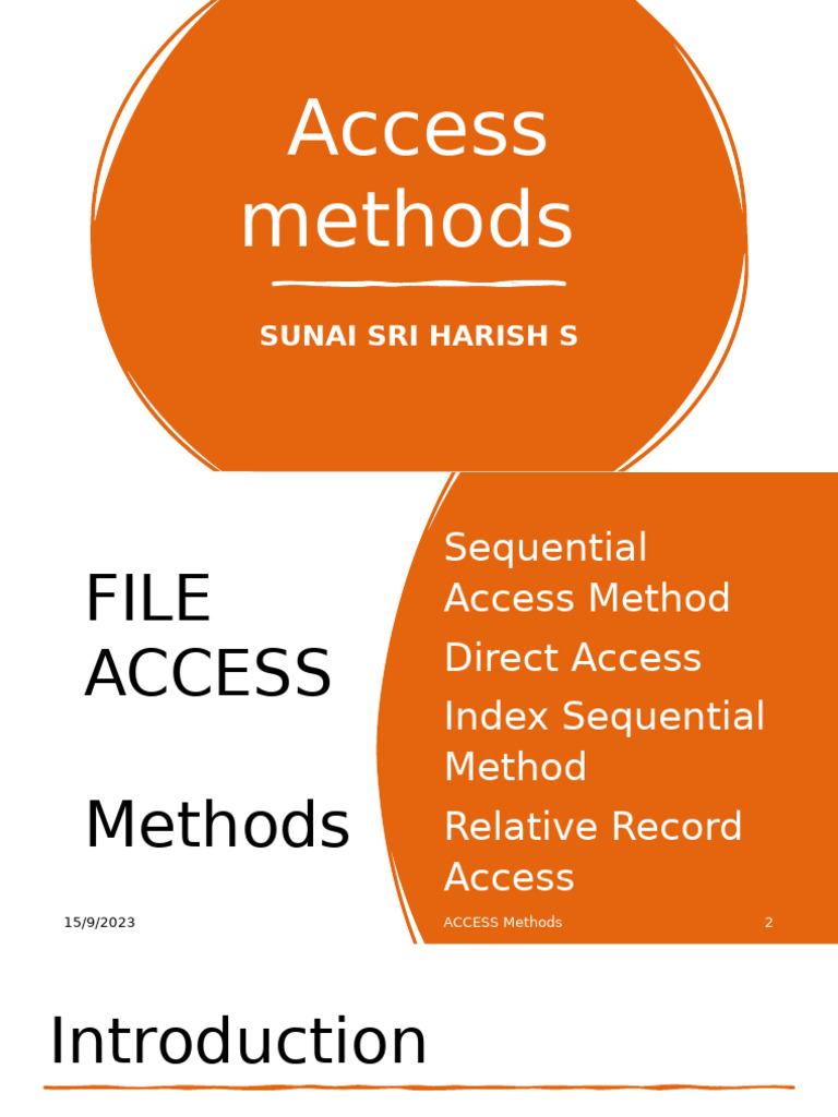 Access Methods | PDF