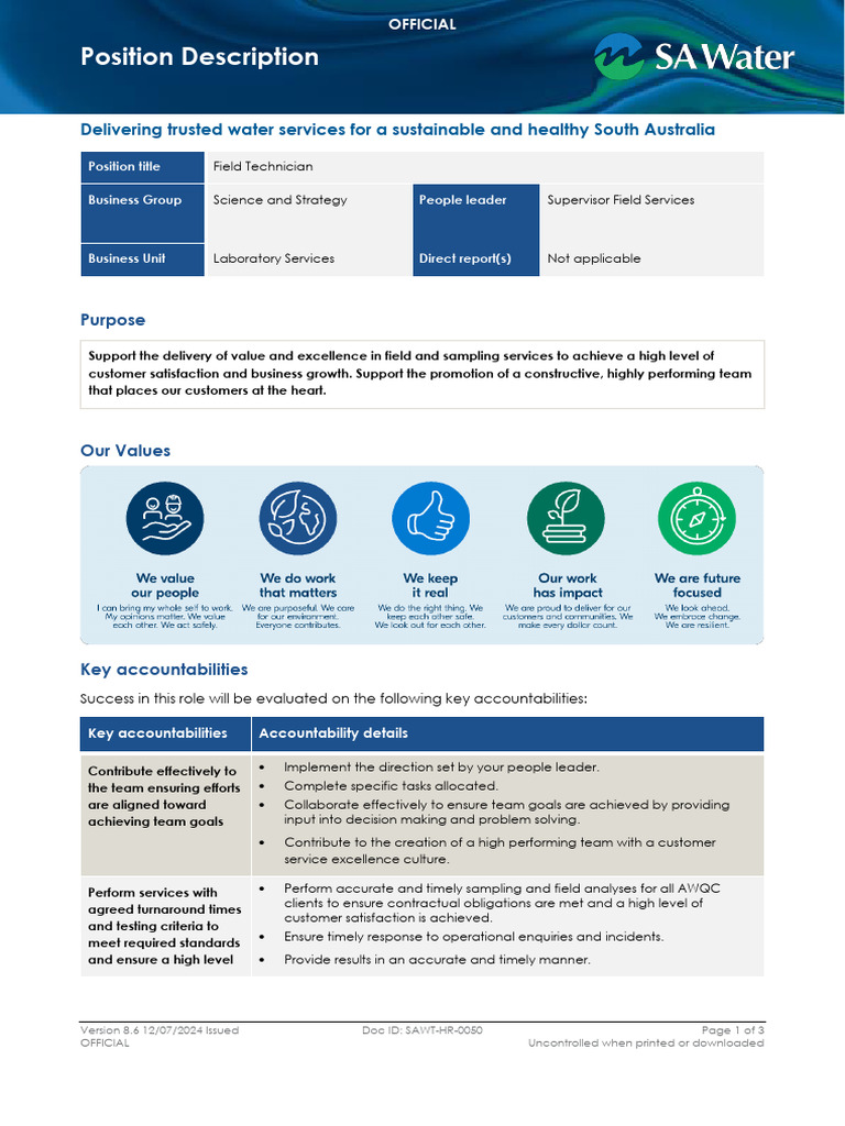 PD - Field Technician | PDF
