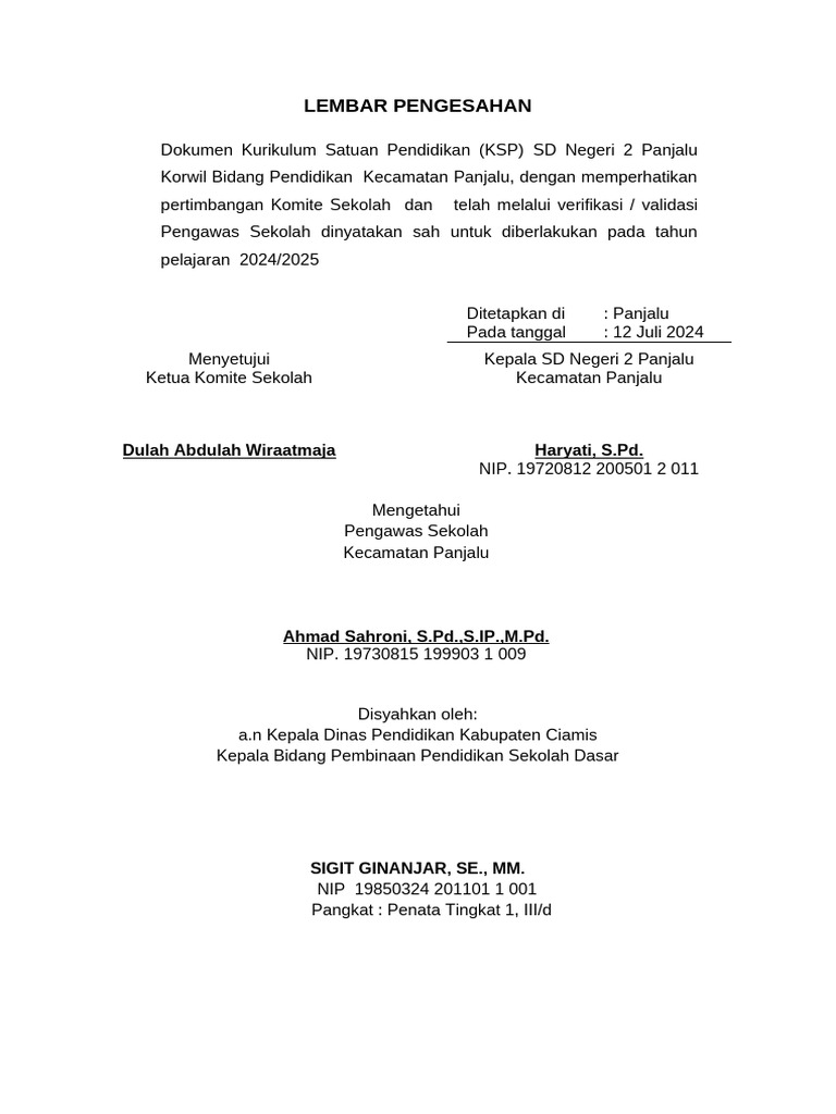 Lembar Pengesahan | PDF