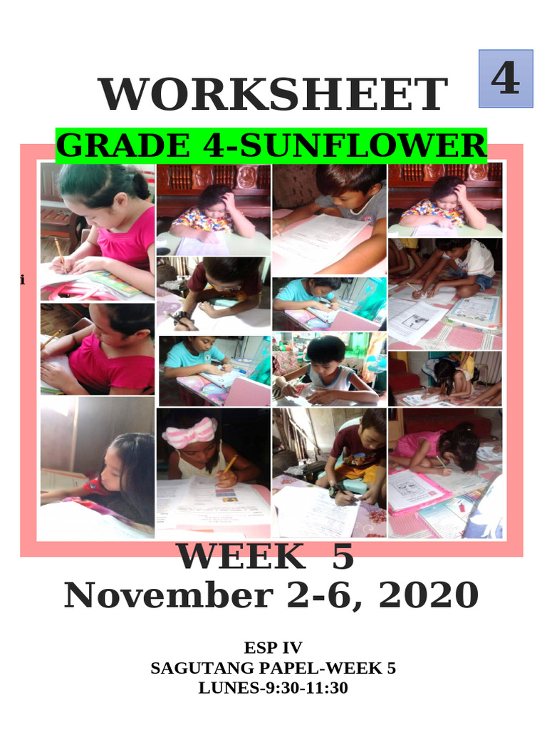 Worksheet q1 Week 5 g4m | PDF