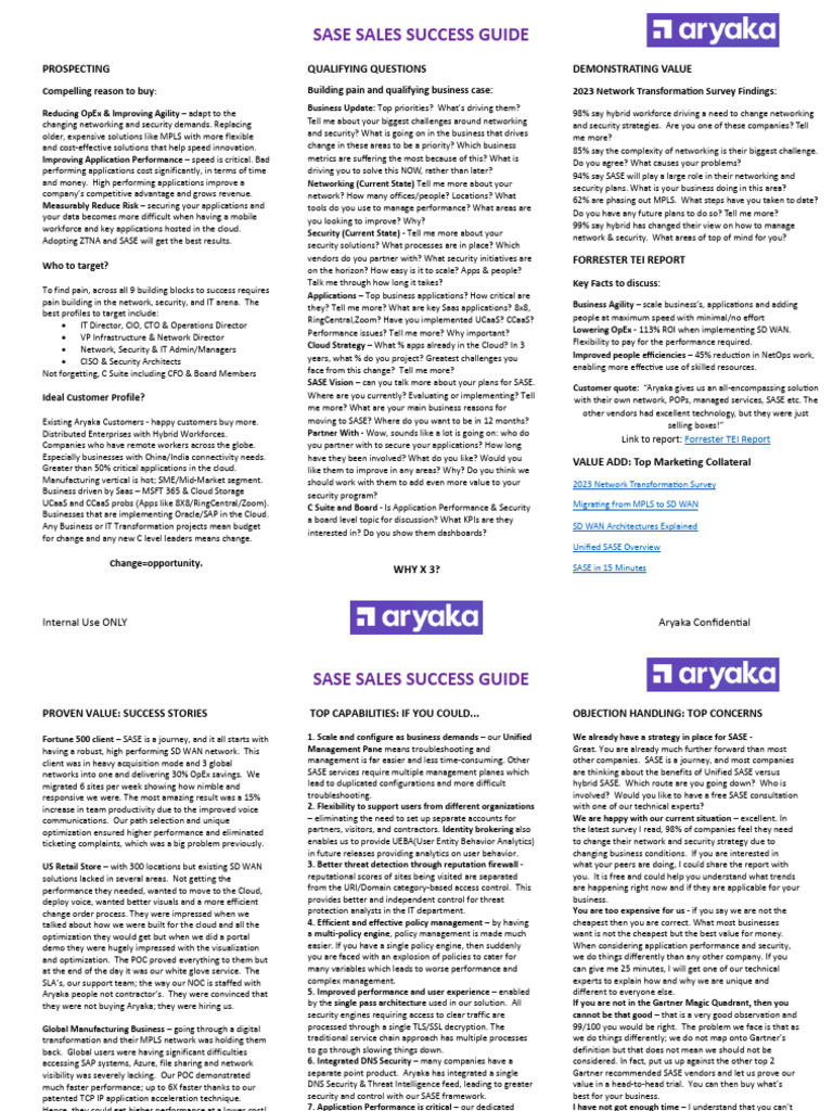 SASE Sales Success Guide | PDF