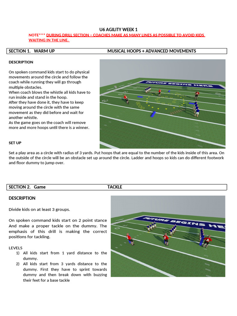 U6 Agility Week 1 | PDF