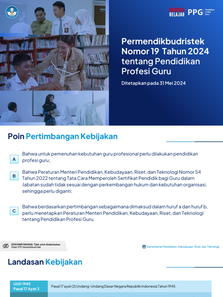 (Tim KRPM PPG) Booklet Permendikbudristek PPG | PDF