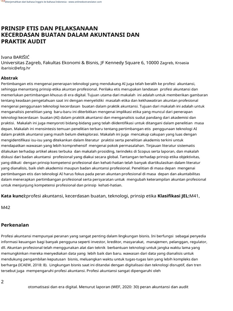 ETHICAL PRINCIPLES AND THE IMPLEMENTATION OF ARTIFICIAL INTELLIGENCE IN ACCOUNTING AND AUDITING ...