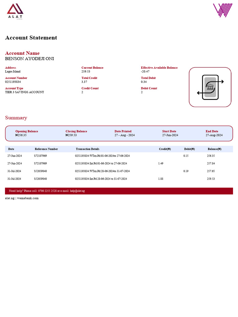Bank Statement | PDF