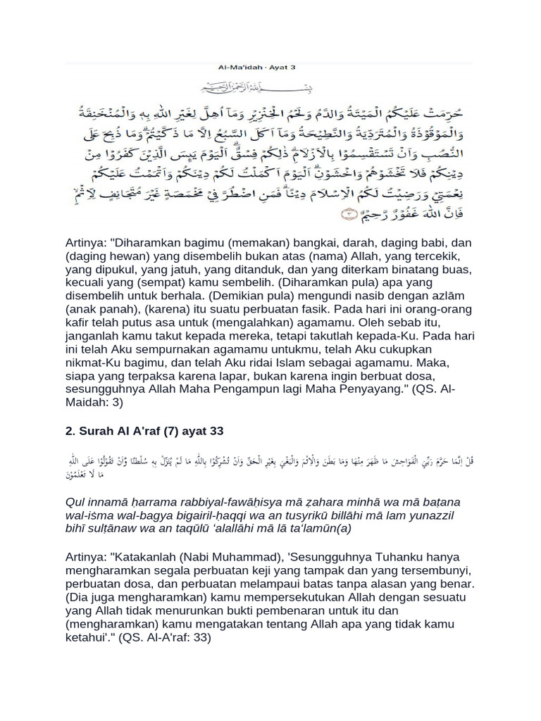 Dalil Naqli Contoh | PDF