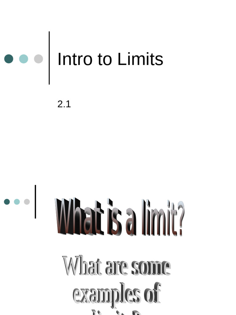 Intro To Limits | PDF