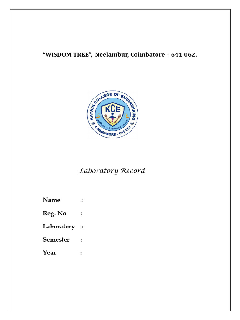 Lab Manual. | PDF
