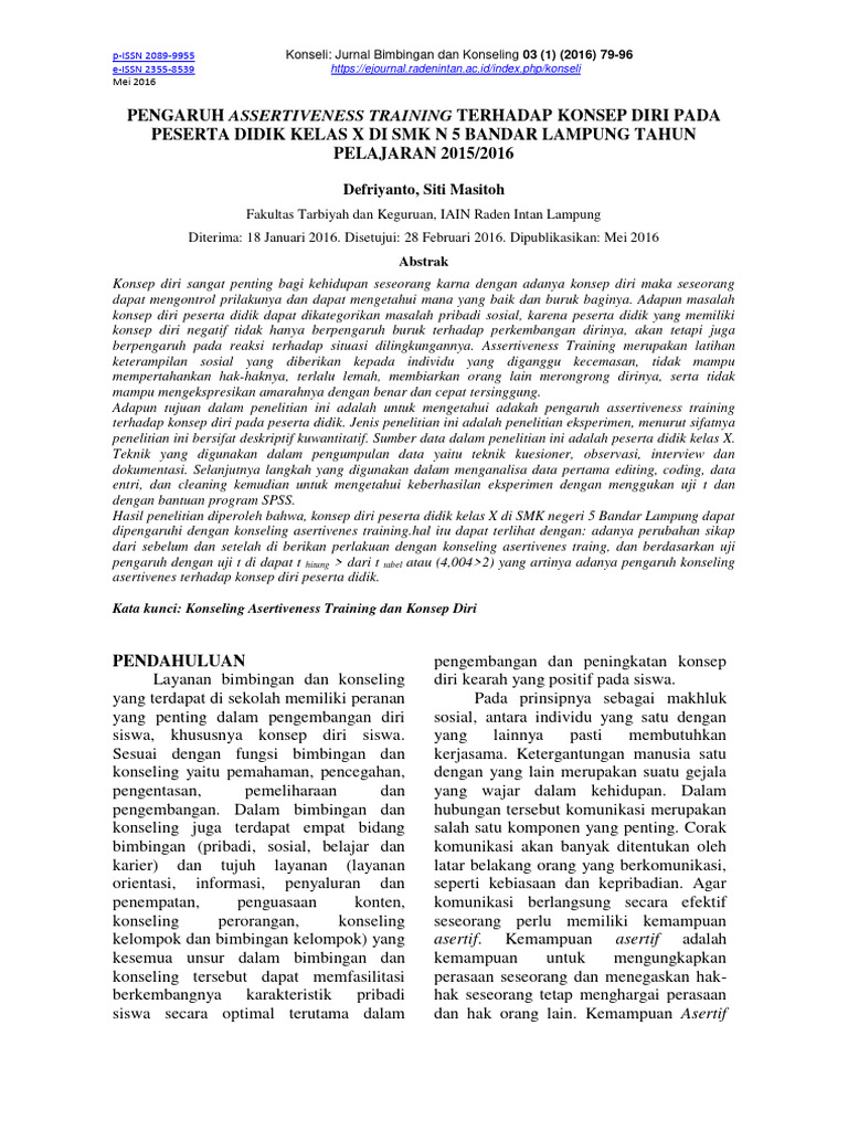 Kelebihan Dan Kekurangan Asertif Training | PDF