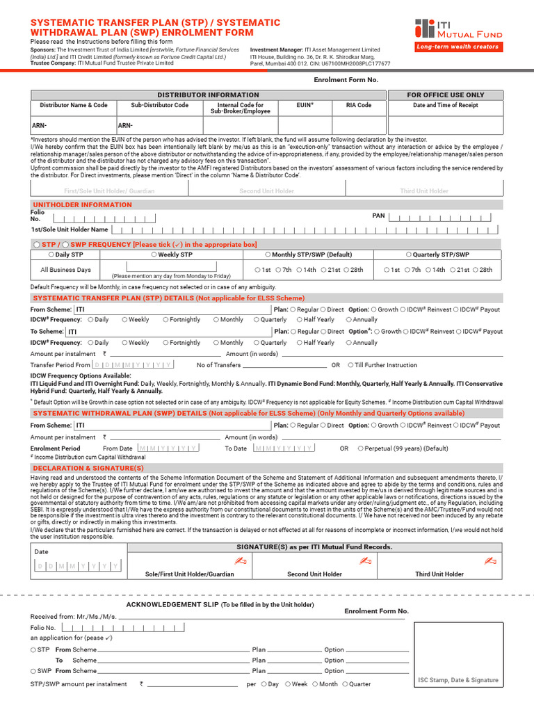 STP Form | PDF