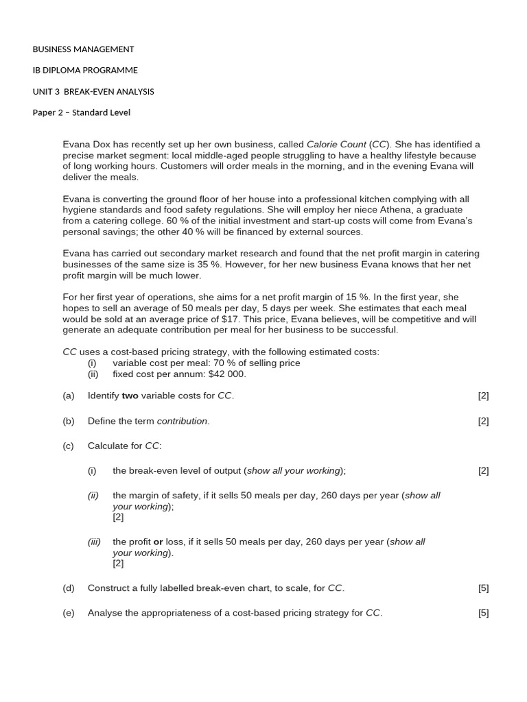 Unit 5.5 Finance - BEA | PDF