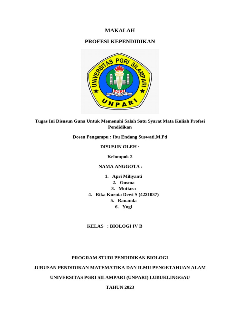 Makalah Profesi Pendidikan Kel.2 | PDF