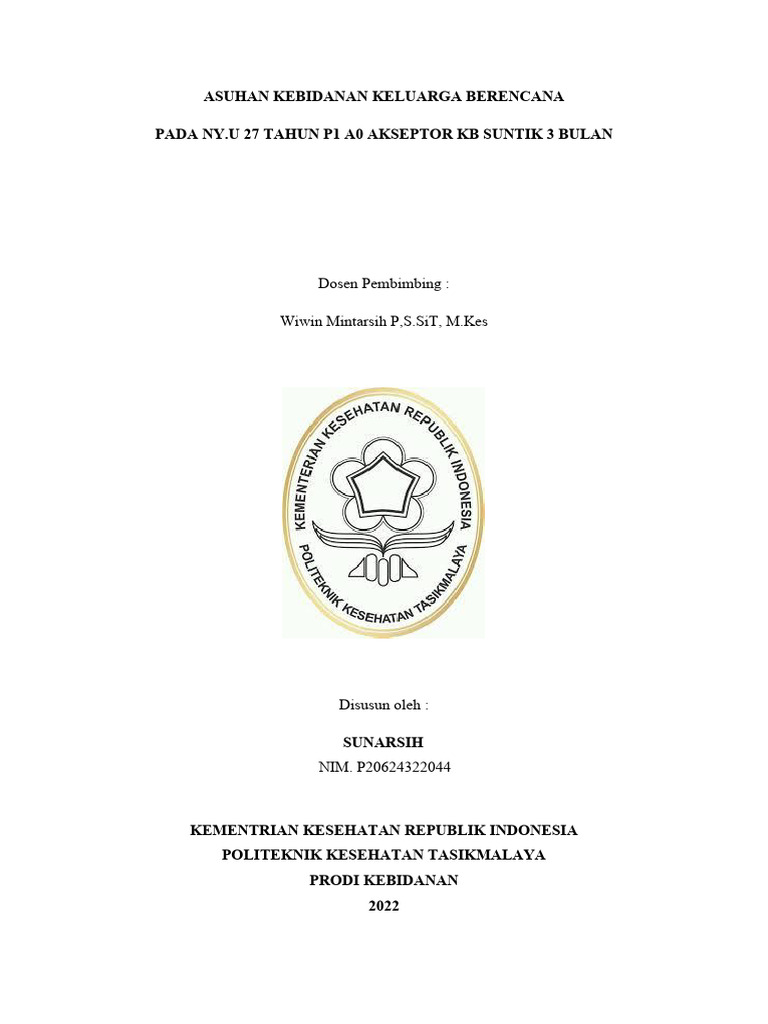 Askeb KB Ny. Ulfi (1 Nop) | PDF