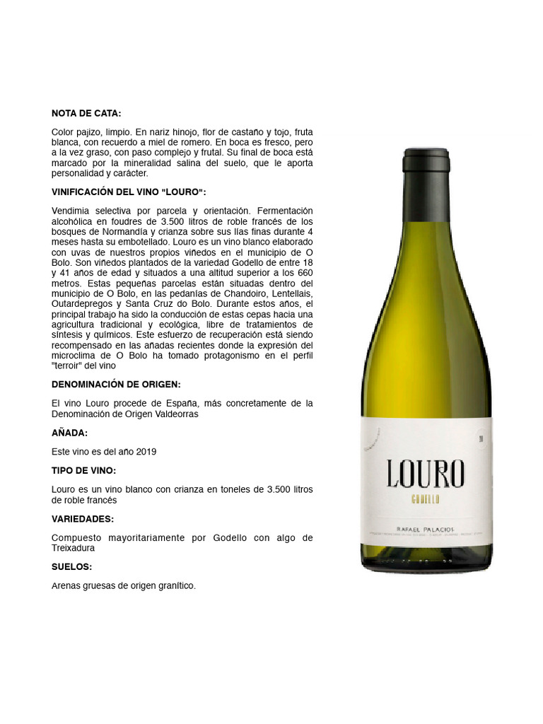 Ficha Técnica LOURO GODELLO | PDF