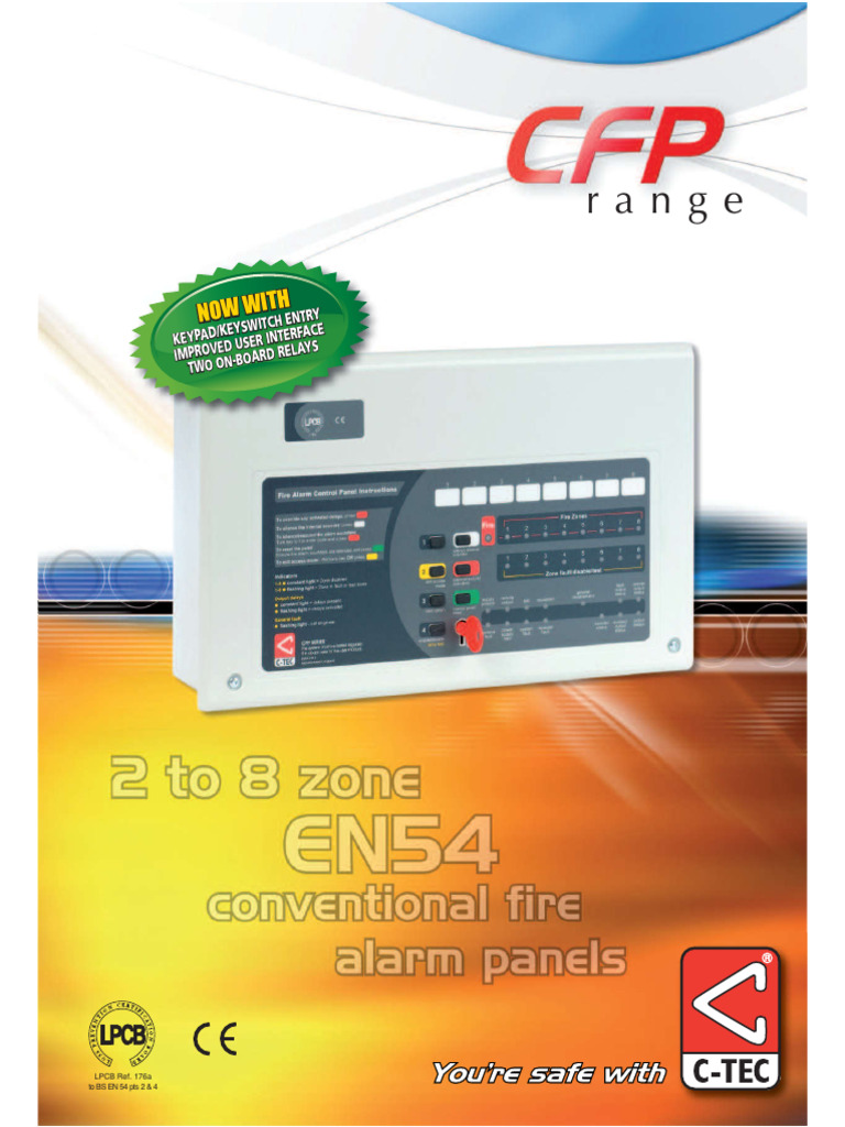 Conventional Fire Alarm Panel - CFP Range | PDF