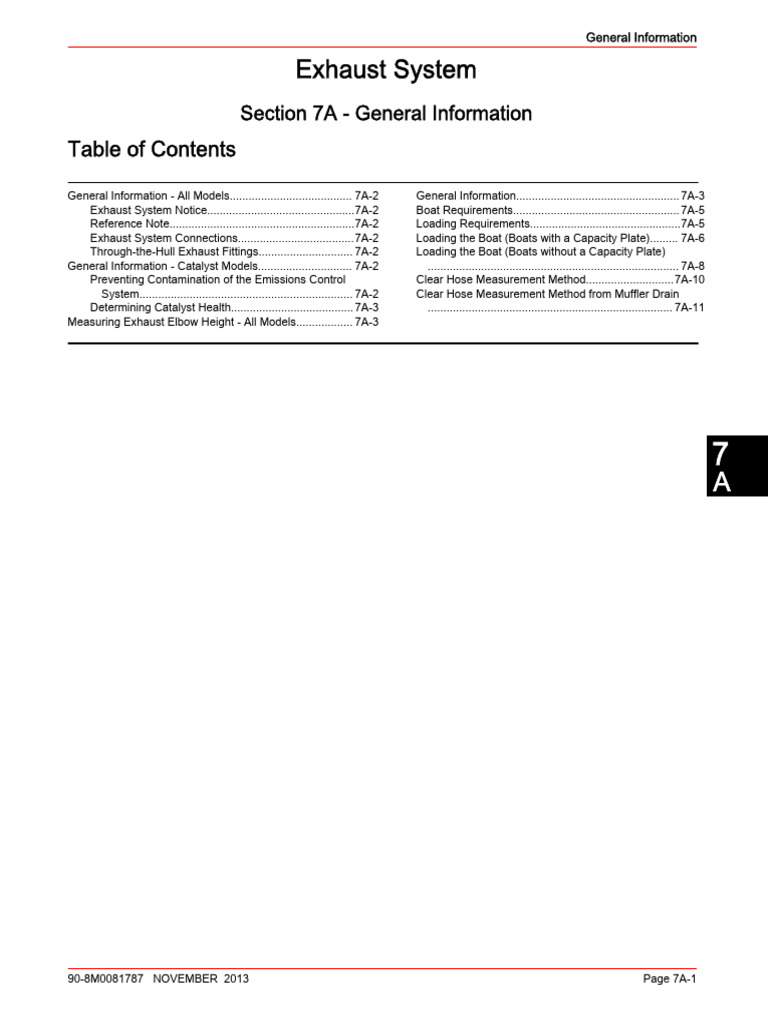 Exhaust System: Section 7A - General Information | PDF