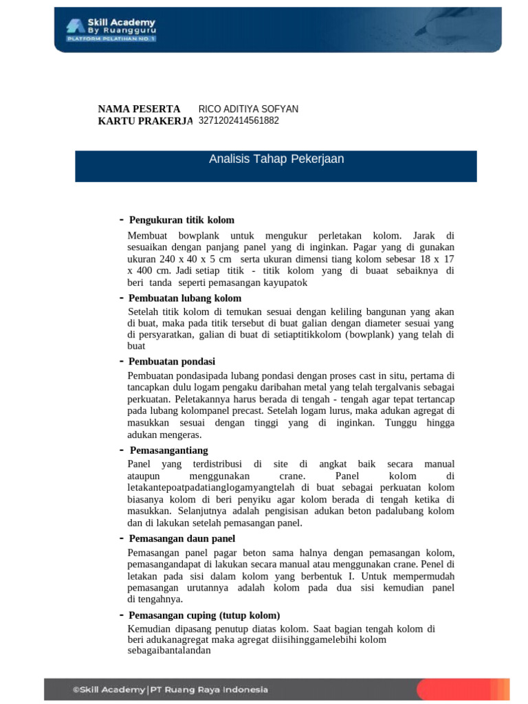 TPM 3 Membuat Bagan Tahap Pekerjaan Luthfi Fikri Pratama Putra Lukman | PDF