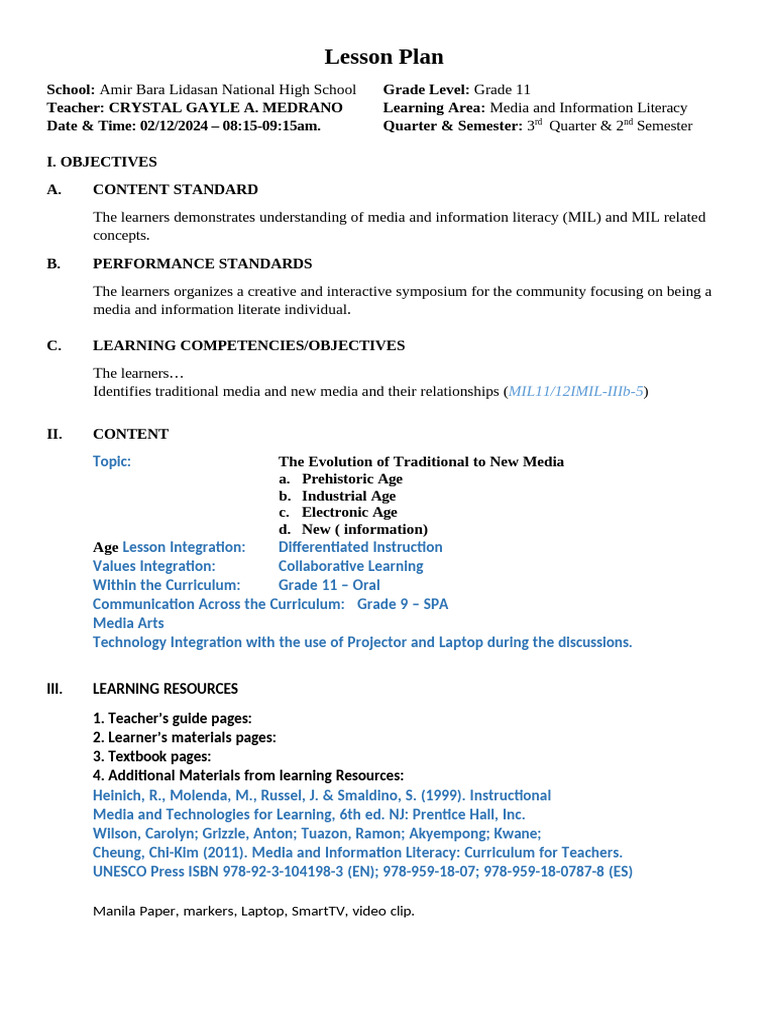 Lesson 3 COT LP | PDF