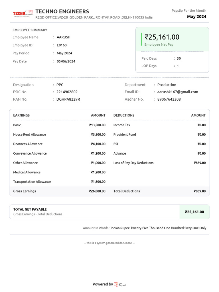 Payslip E0168 Jun 2024 7478091220165526843 1722422445572 | PDF