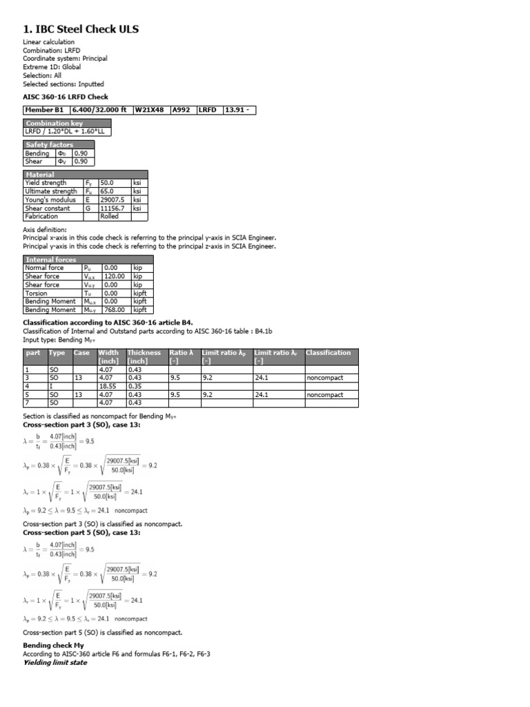 1.6 IBC Steel Check ULS | PDF