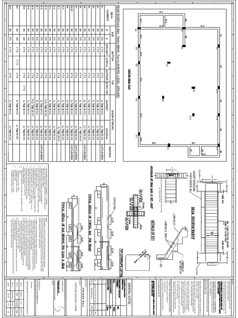 Ground Beam Layout and Schedule For Mr. Milind Jadhav R1 | PDF