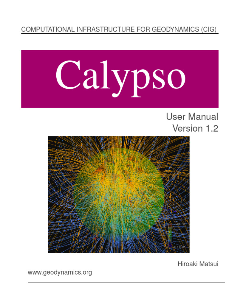 Calypso Manual 1.2 | PDF | Computer Programming | Computing