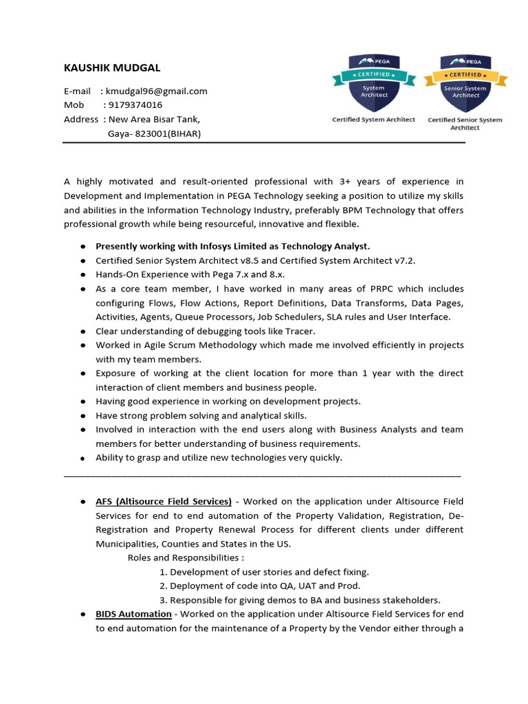 Kaushik Resume | PDF | Computing | Computer Engineering