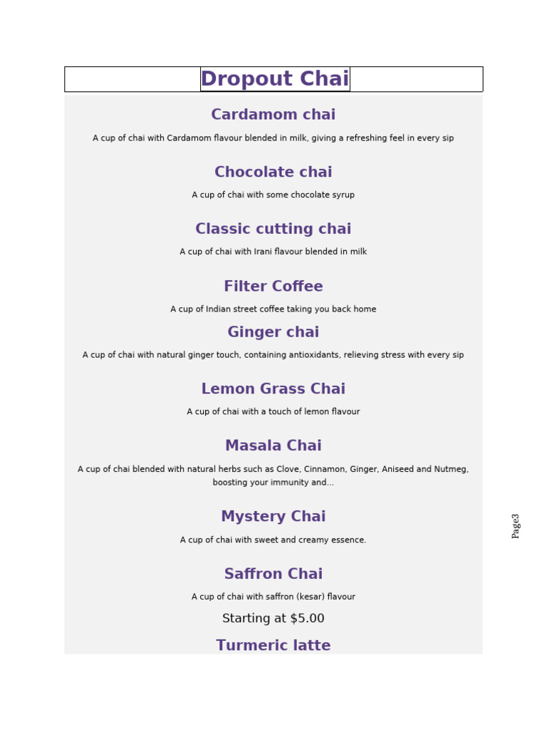 Dropout Chai | PDF