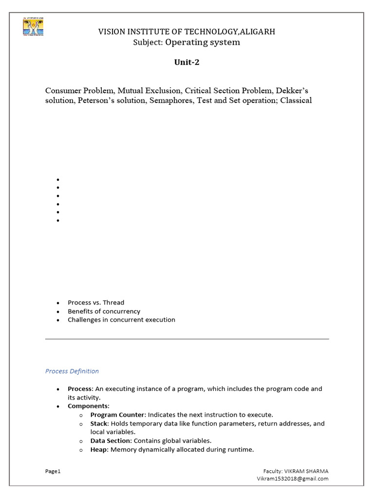 Operating System Unit 2 | PDF