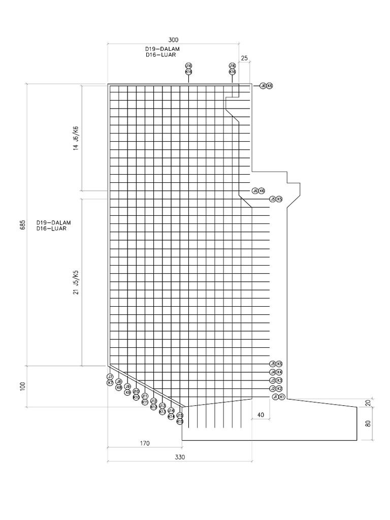 Wingwall Kode Besi Dan Detail | PDF