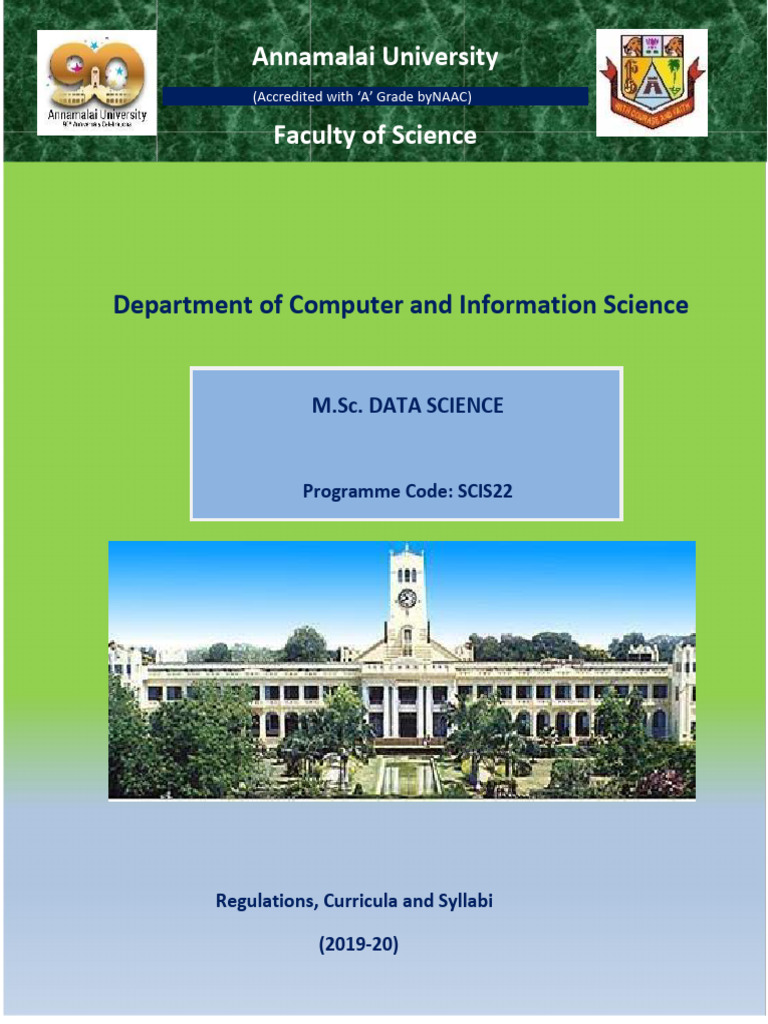 M.Sc. Data Science 2019 2020 | PDF