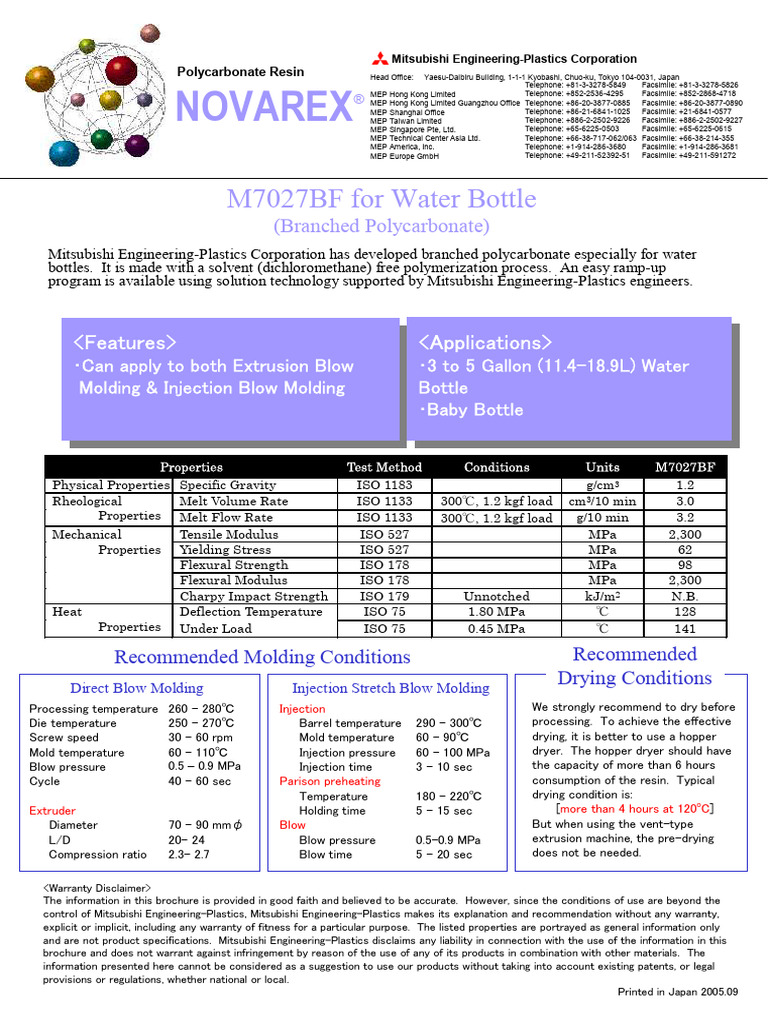 Mitsubishi Engineering Plastics Corporat | PDF