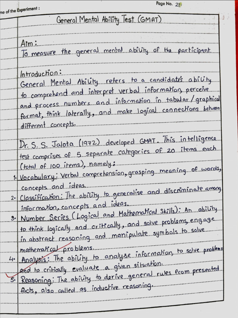 General Mental Ability Test | PDF