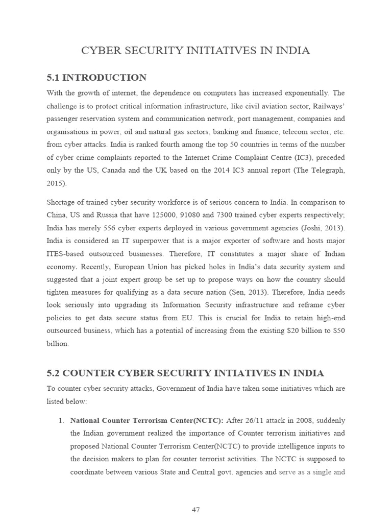 Cyber Security Initiatives in India | PDF | Computer Security | Security