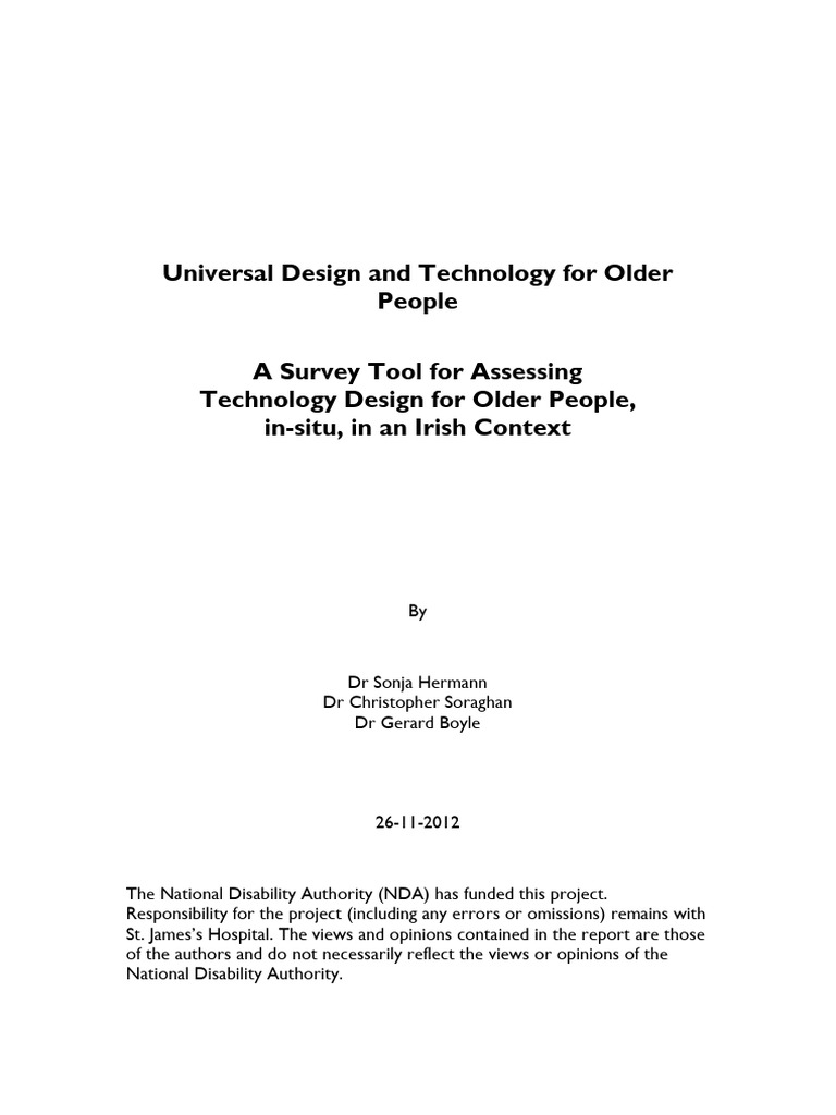 Technology For Older People | PDF