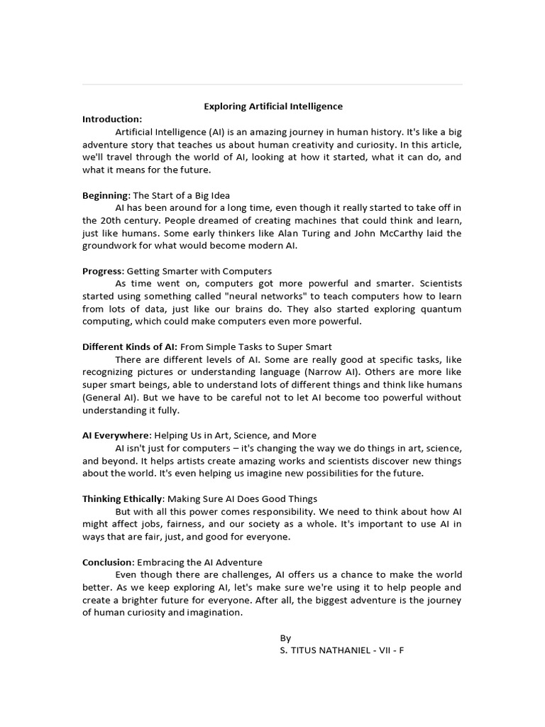 Exploring Artificial Intelligence | PDF