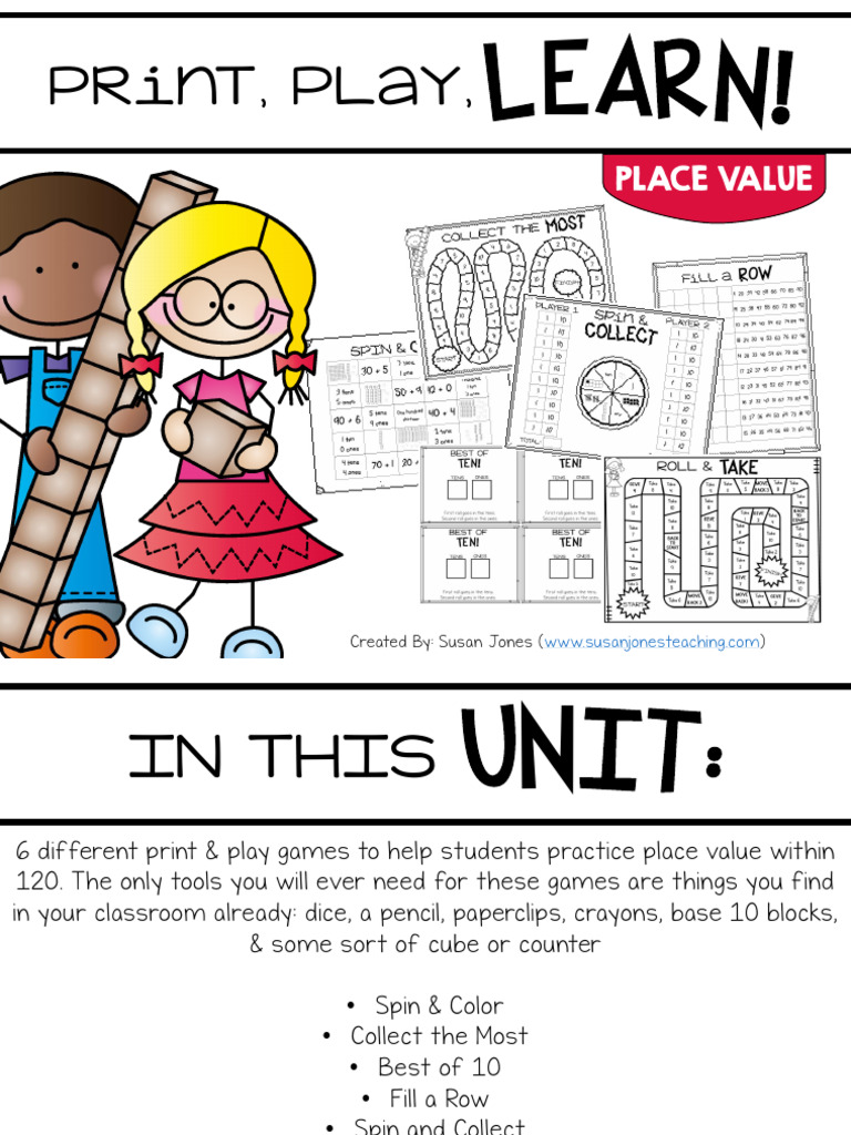 Print & Play Place Value Games | PDF