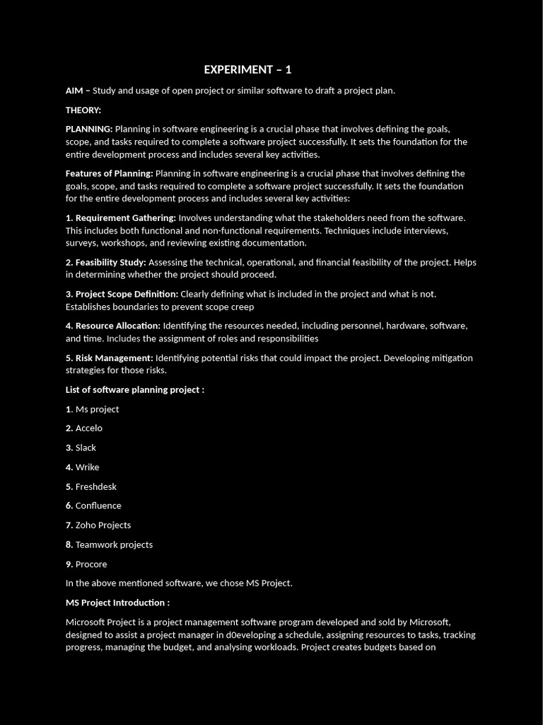 SE Experiment 1 | PDF