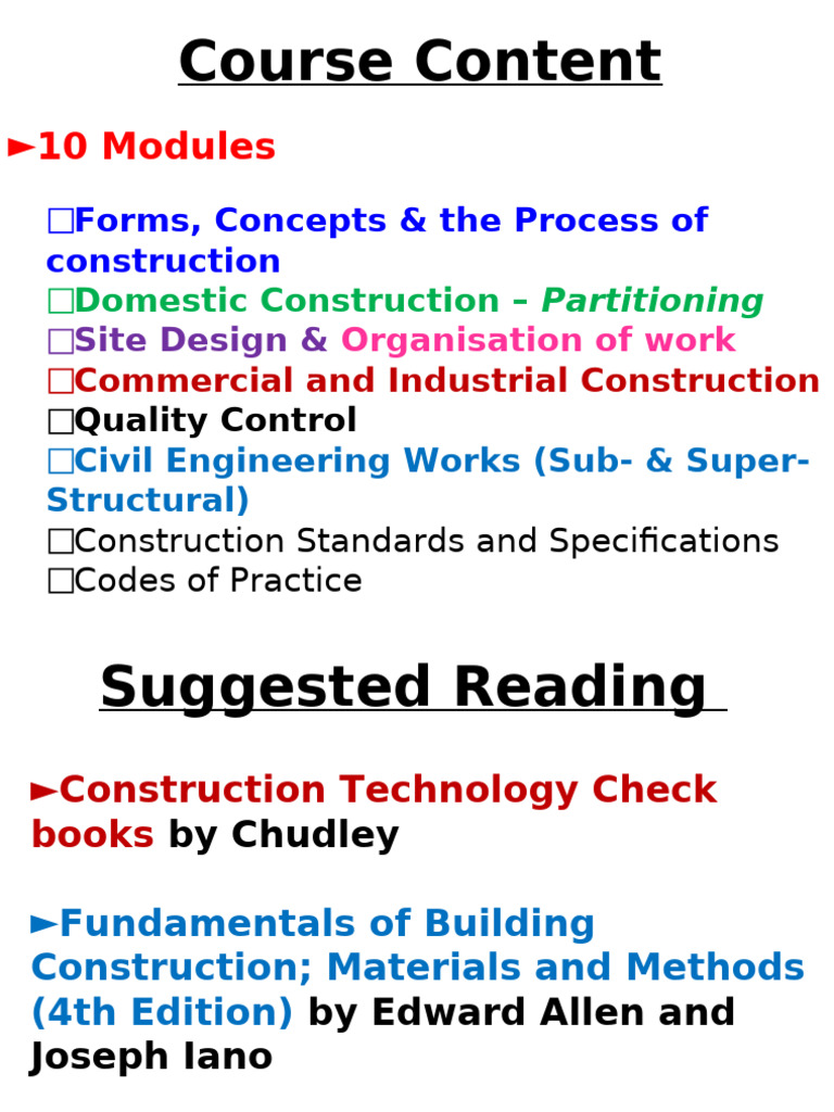 Module I - Forms, Concepts & Process of Construction 2h | PDF