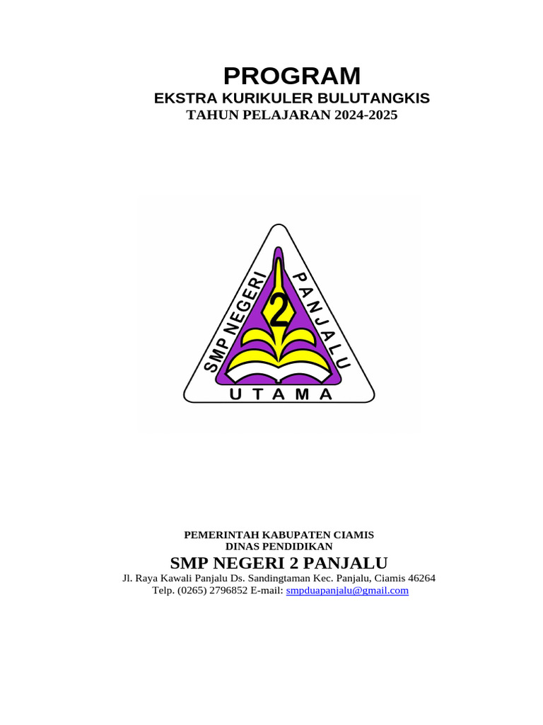 Program Ekskul Bulutangkis 2024-2025 | PDF