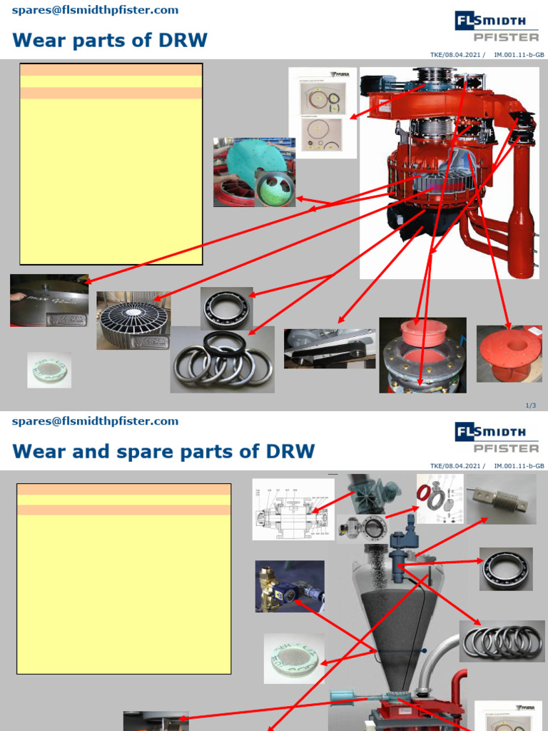 Pfister DRW Spares | PDF