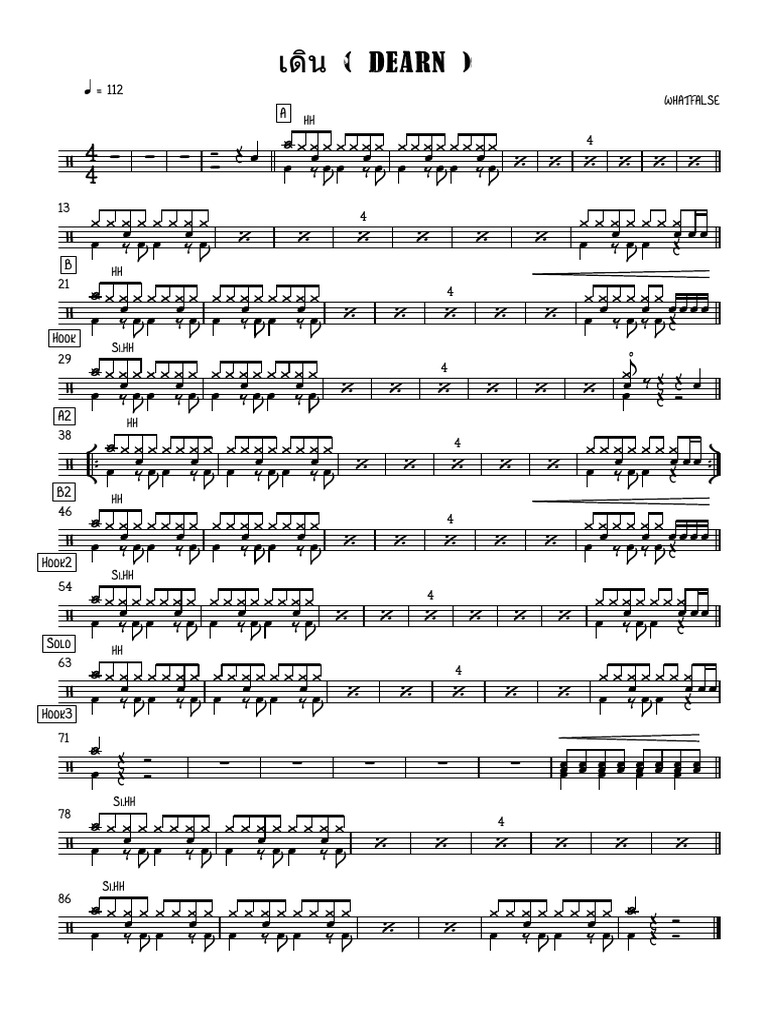 เดิน (DEARN) -whatfale - Full Score | PDF