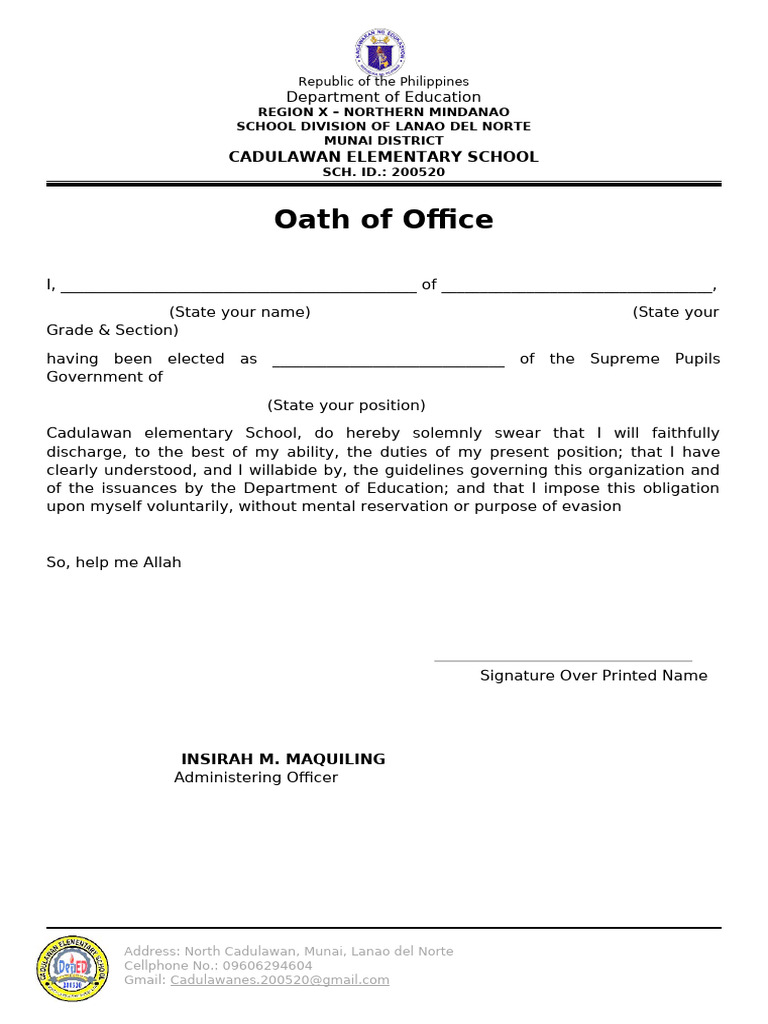 Oath of Office | PDF