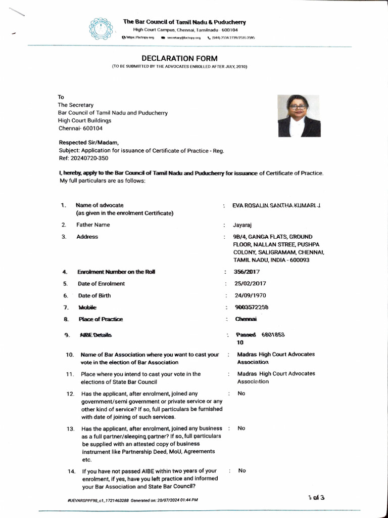 Declaration Form | PDF