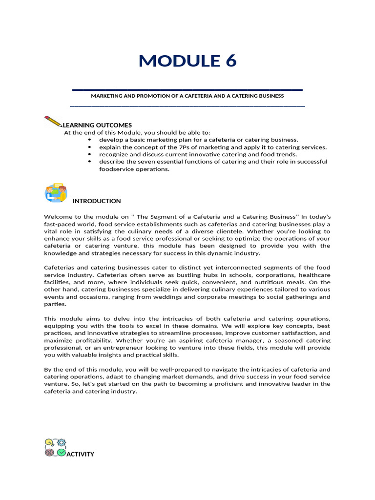 MODULE-6 Marketing and Promotion | PDF